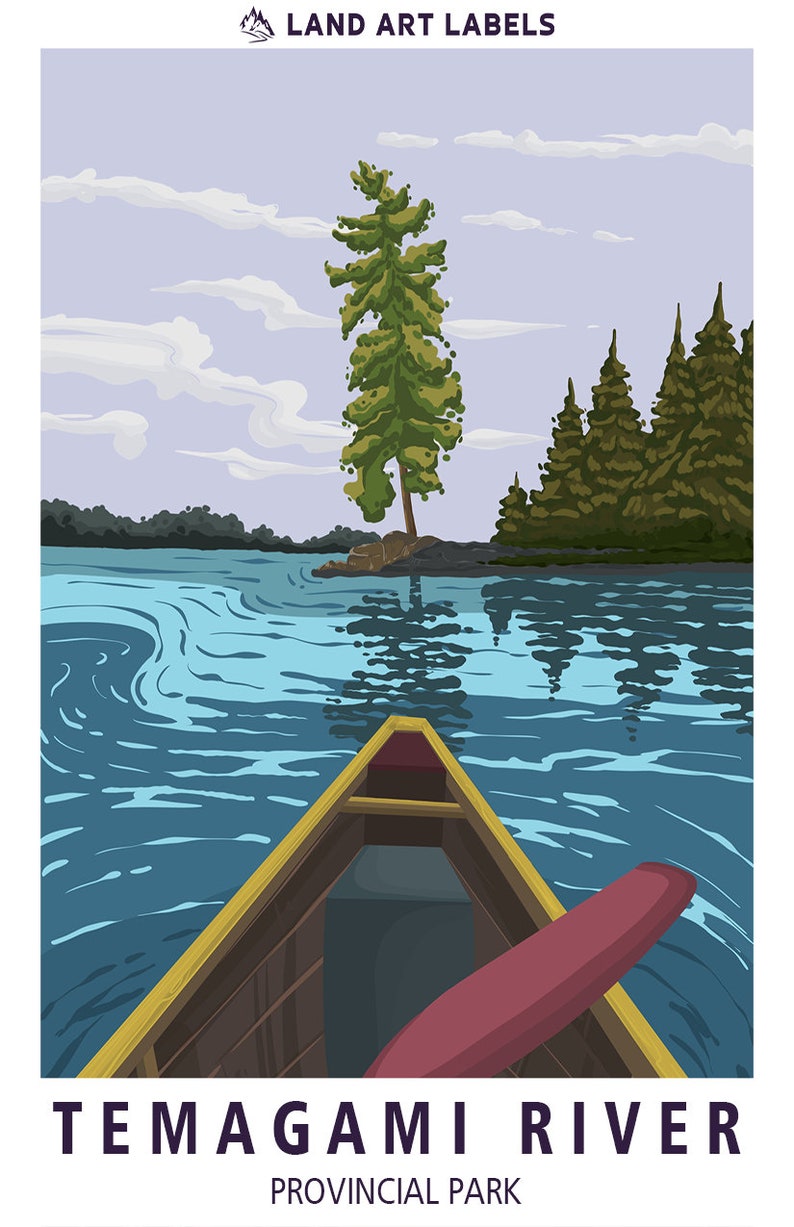 Temagami River Provincial Park, 2.75"x4.25" Card Sticker - Etsy