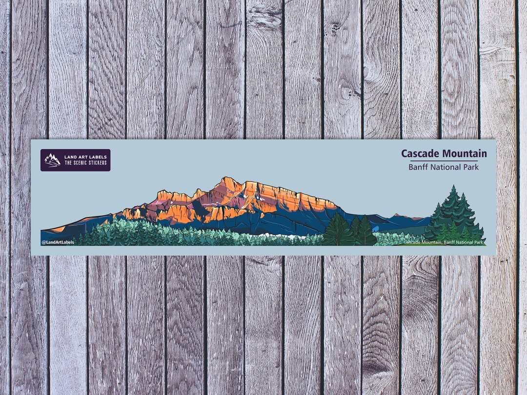 Cascade Mountain Banff Sticker Sheet Nature Print Vinyl - Etsy