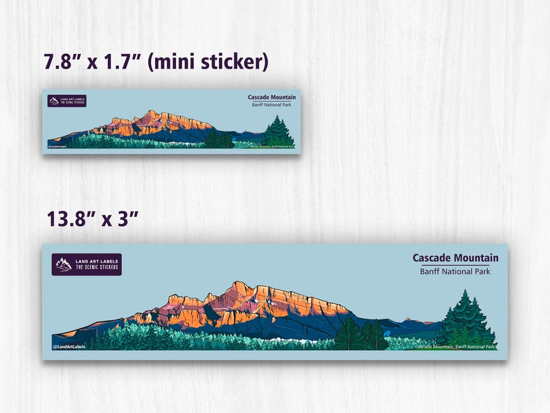 Cascade Mountain Mini Wrap Sticker - Etsy