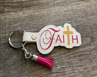 Cross faith Keychain - Etsy