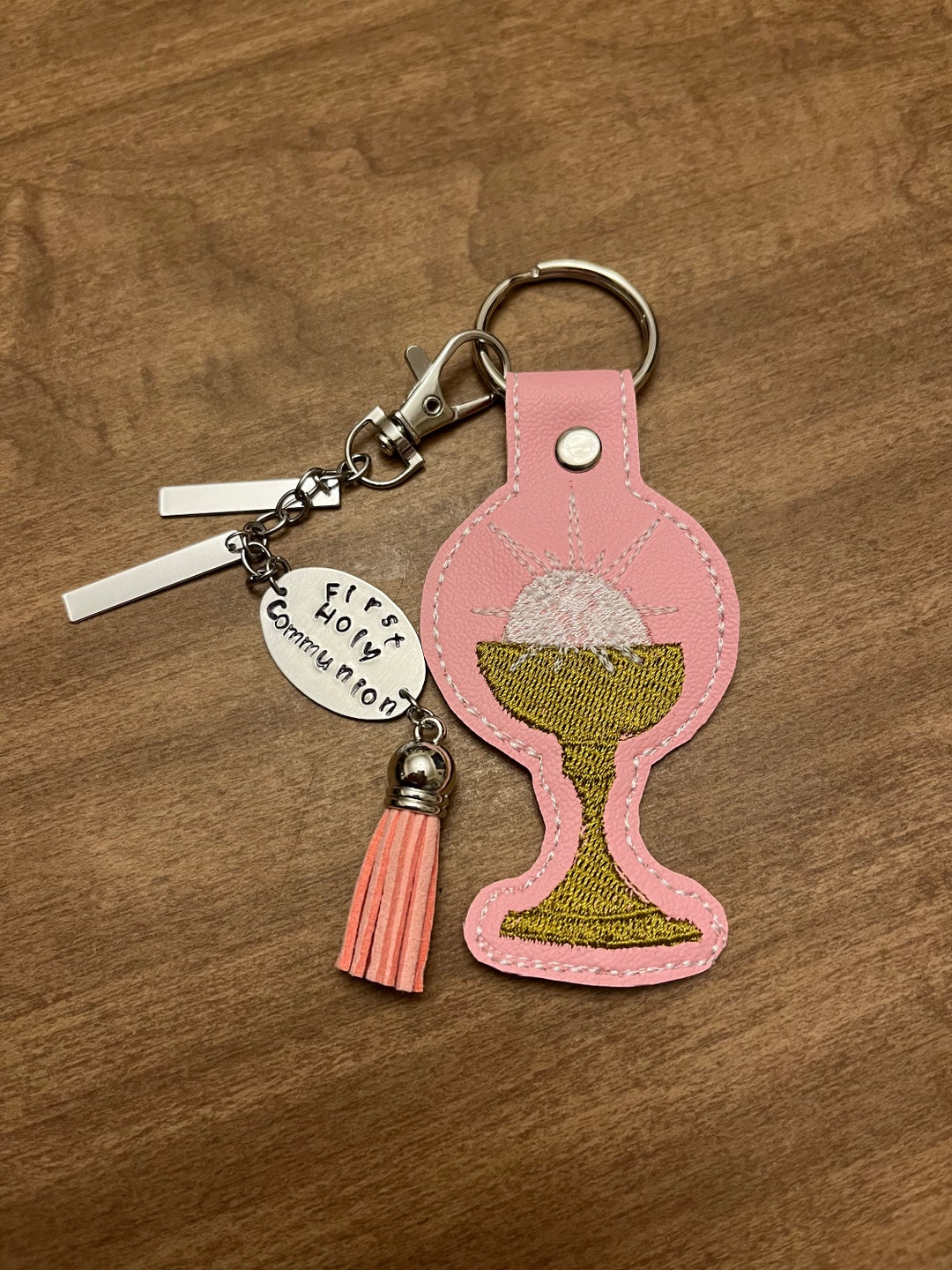 Personalized First Communion Key Chain Gift - Etsy