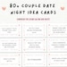 83 Couple Date Night Idea Cards | Printable Date Ideas & Relationship ...