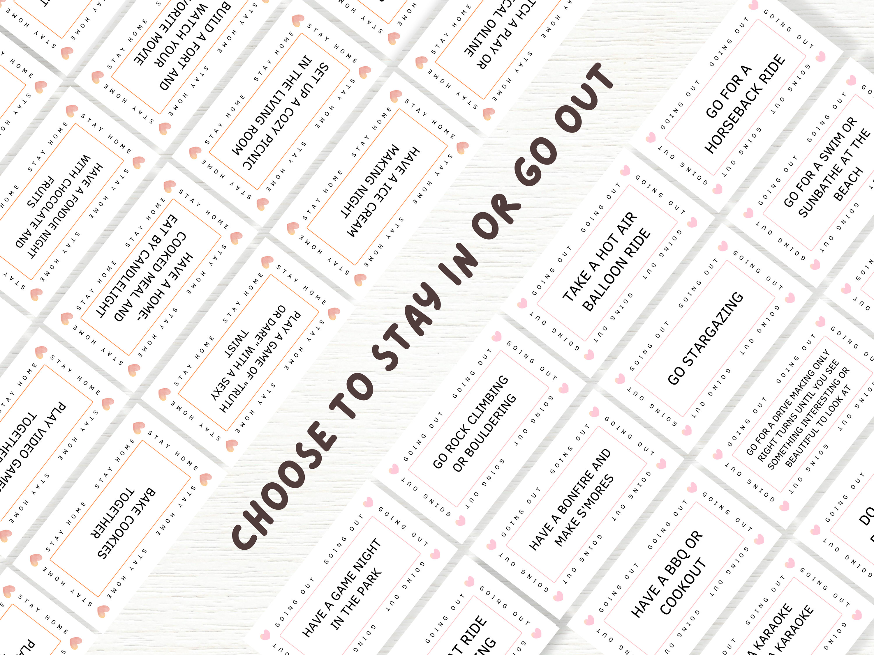 83 Couple Date Night Idea Cards | Printable Date Ideas & Relationship ...