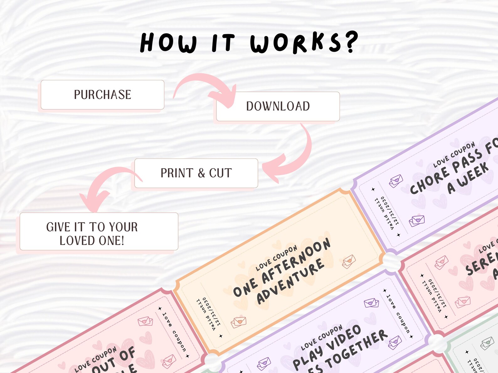 60 DIY Printable Love Coupons Book - Perfect Anniversary or Valentine's ...