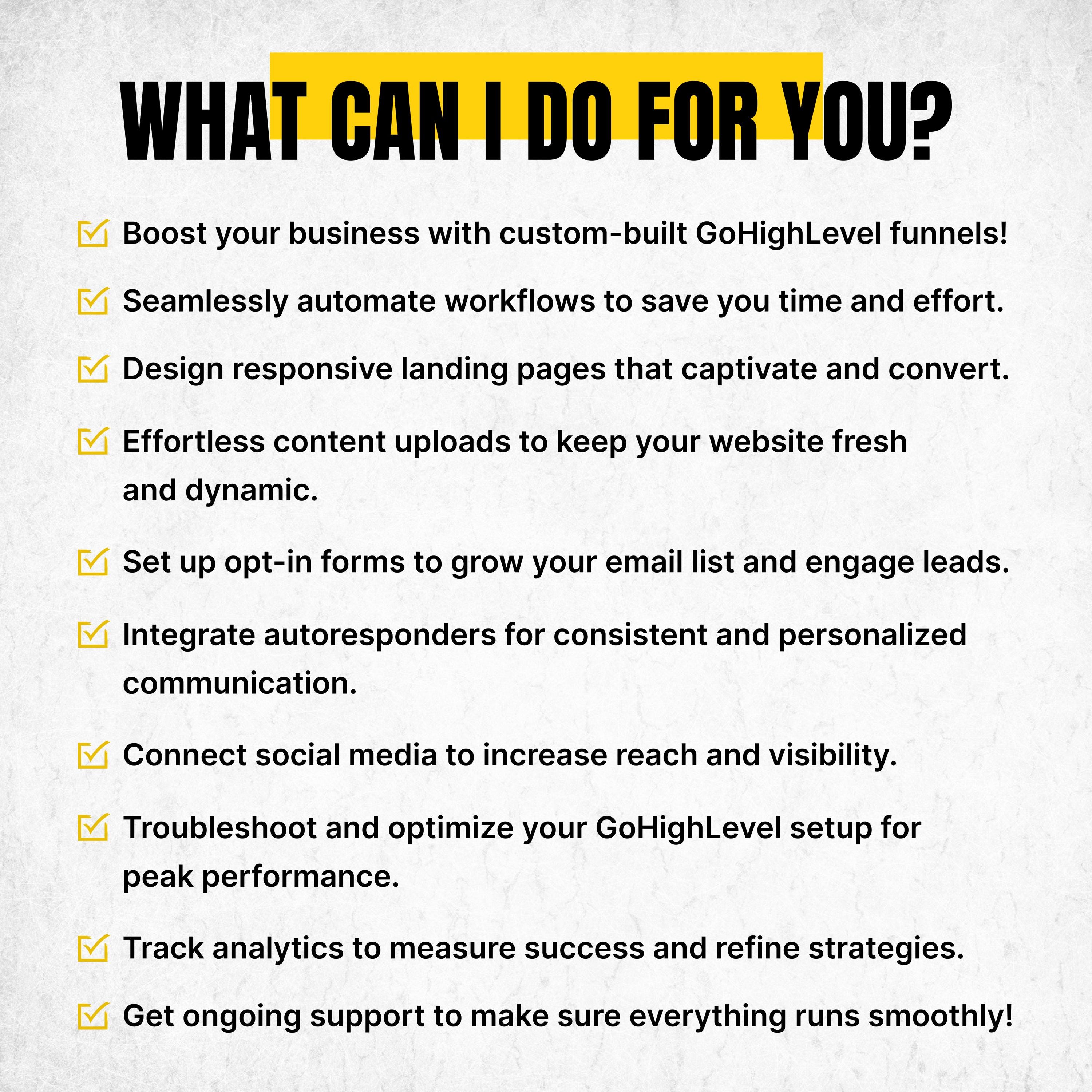 Custom Gohighlevel Funnels & Automation Services - Landing Pages, Email ...