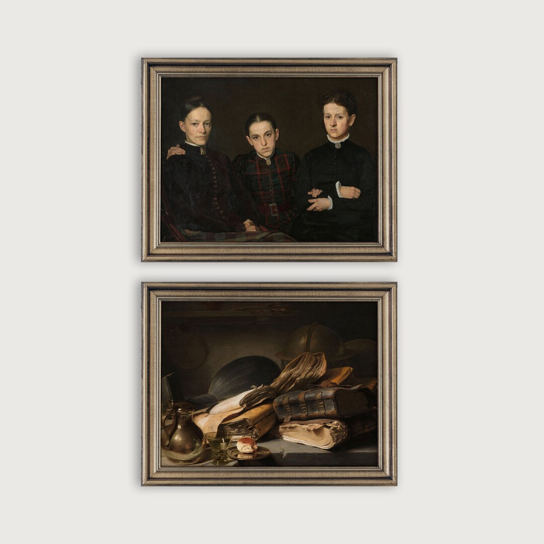 Dark Academia Decor, Set of 2 Moody Printable Art, Goth Room Decor ...