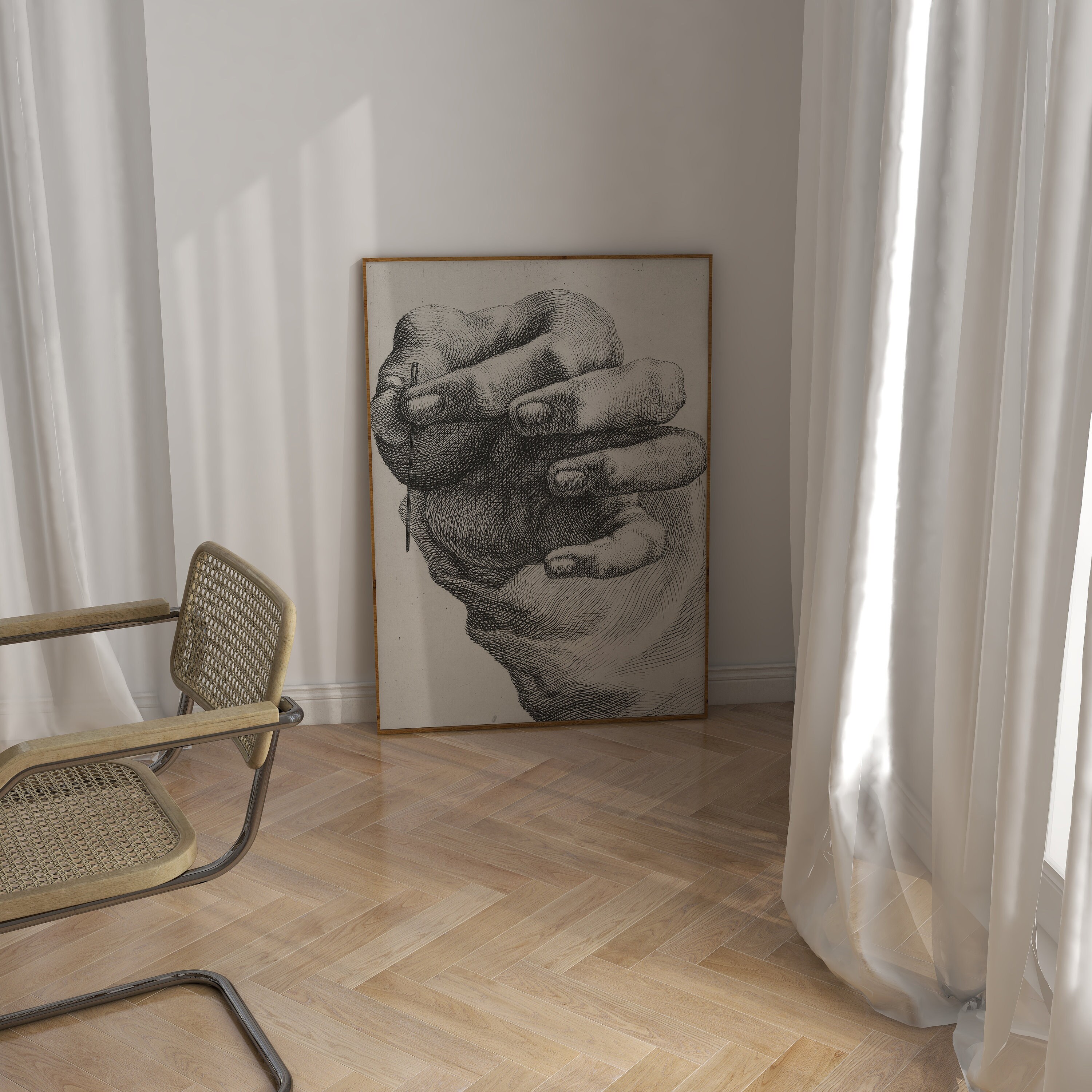 Antique HAND ENGRAVING Printable Art Vintage Hand Study - Etsy