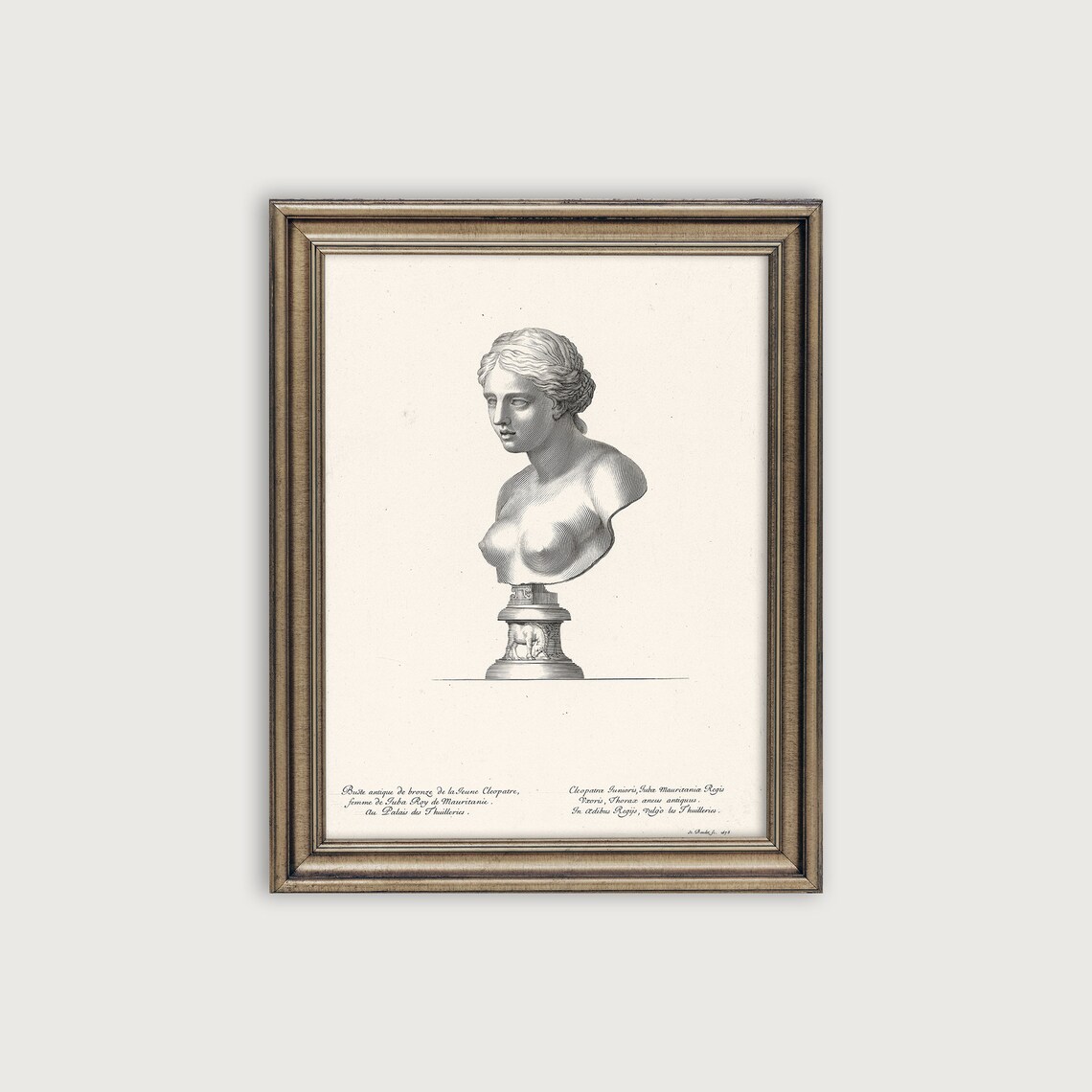 Antique Bust Statue Printable Art, Vintage Engraving Downloadable Art ...