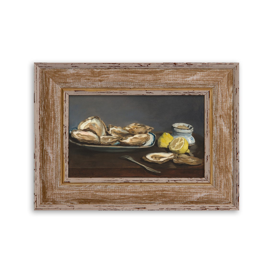 Vintage KITCHEN STILL LIFE Printable Art, Oysters Still Life Oil ...