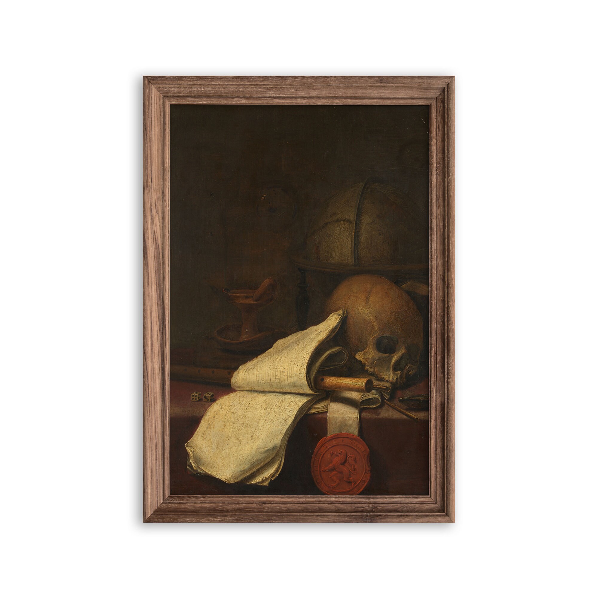 Dark Academia Decor, Moody Vintage Printable Art, Antique Vanitas Still ...