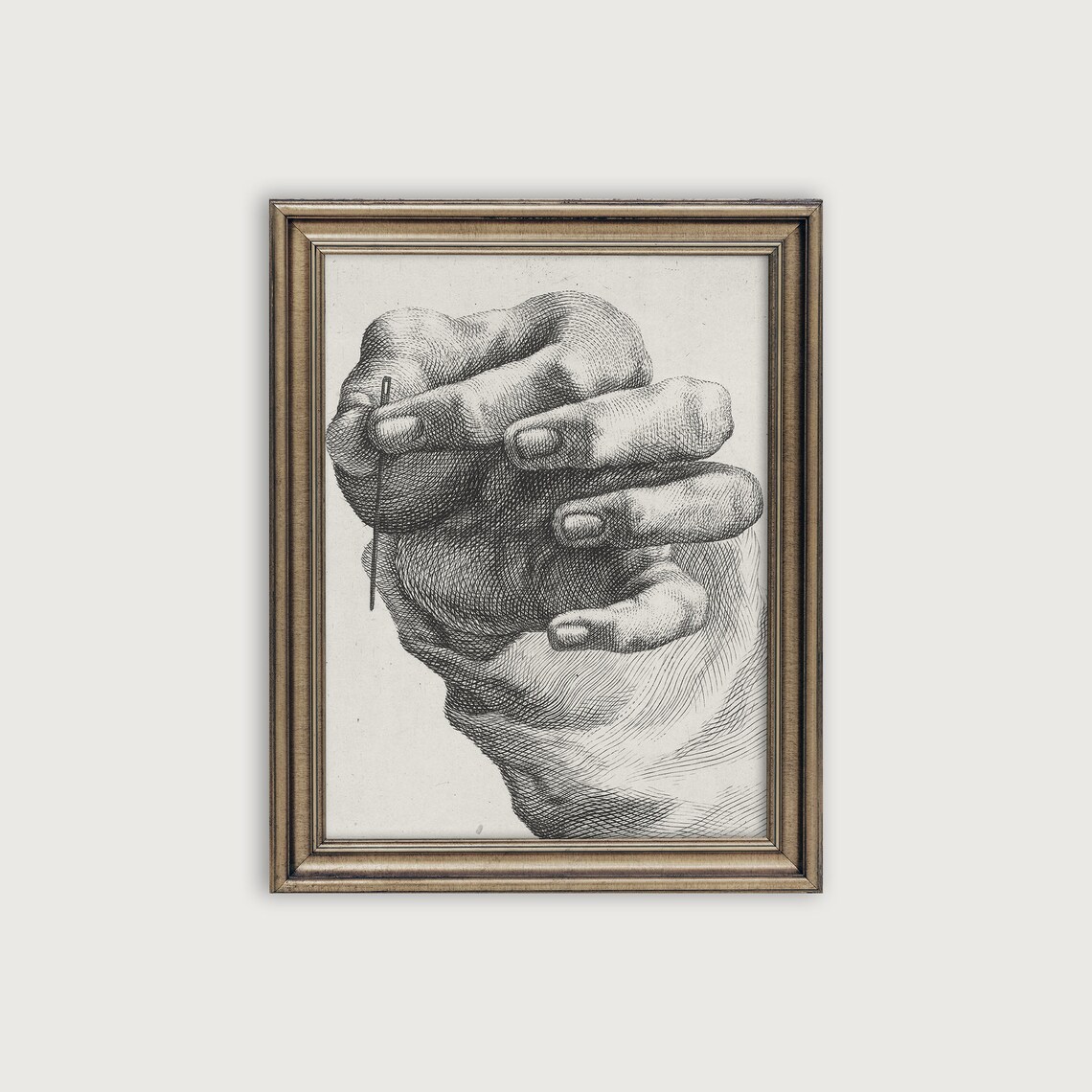 Antique HAND ENGRAVING Printable Art Vintage Hand Study - Etsy