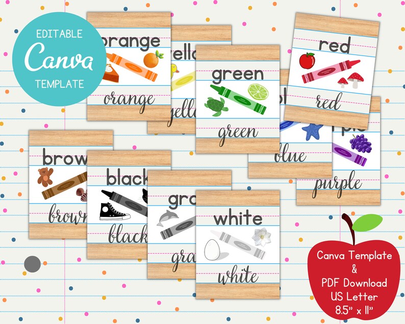 Rainbow Colors Classroom Posters, Preschool, Primary, Homeschool ...