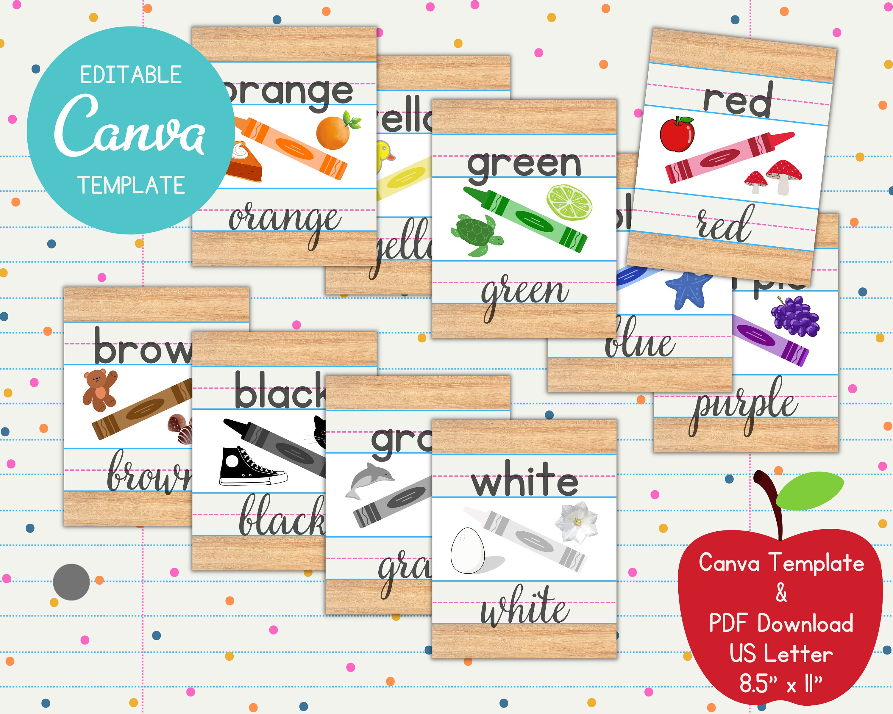 Rainbow Colors Classroom Posters, Preschool, Primary, Homeschool ...