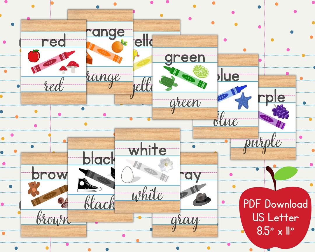 Rainbow Colors Classroom Posters for Preschool, Primary, Homeschool ...