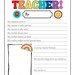 All About My Teacher, Teacher Appreciation Week Printable PDF, Instant ...