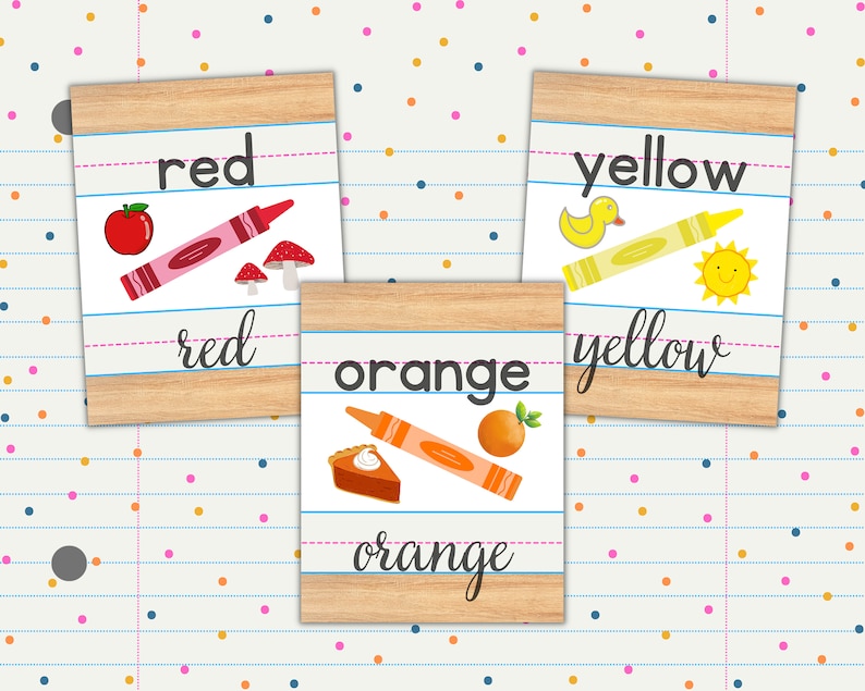 Rainbow Colors Classroom Posters for Preschool, Primary, Homeschool ...