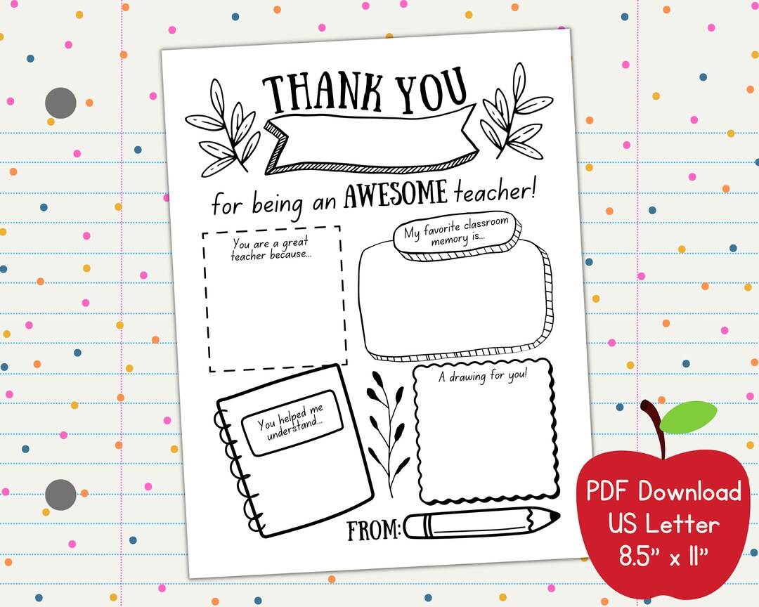 Thank You for Being an Awesome Teacher, Teacher Appreciation Week ...