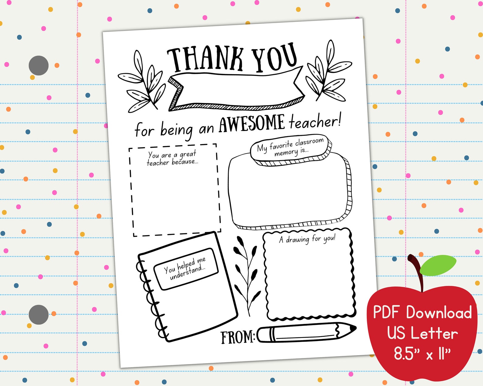 Thank You for Being an Awesome Teacher, Teacher Appreciation Week ...