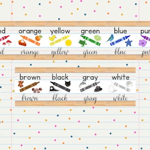 Rainbow Colors Classroom Posters, Preschool, Primary, Homeschool ...