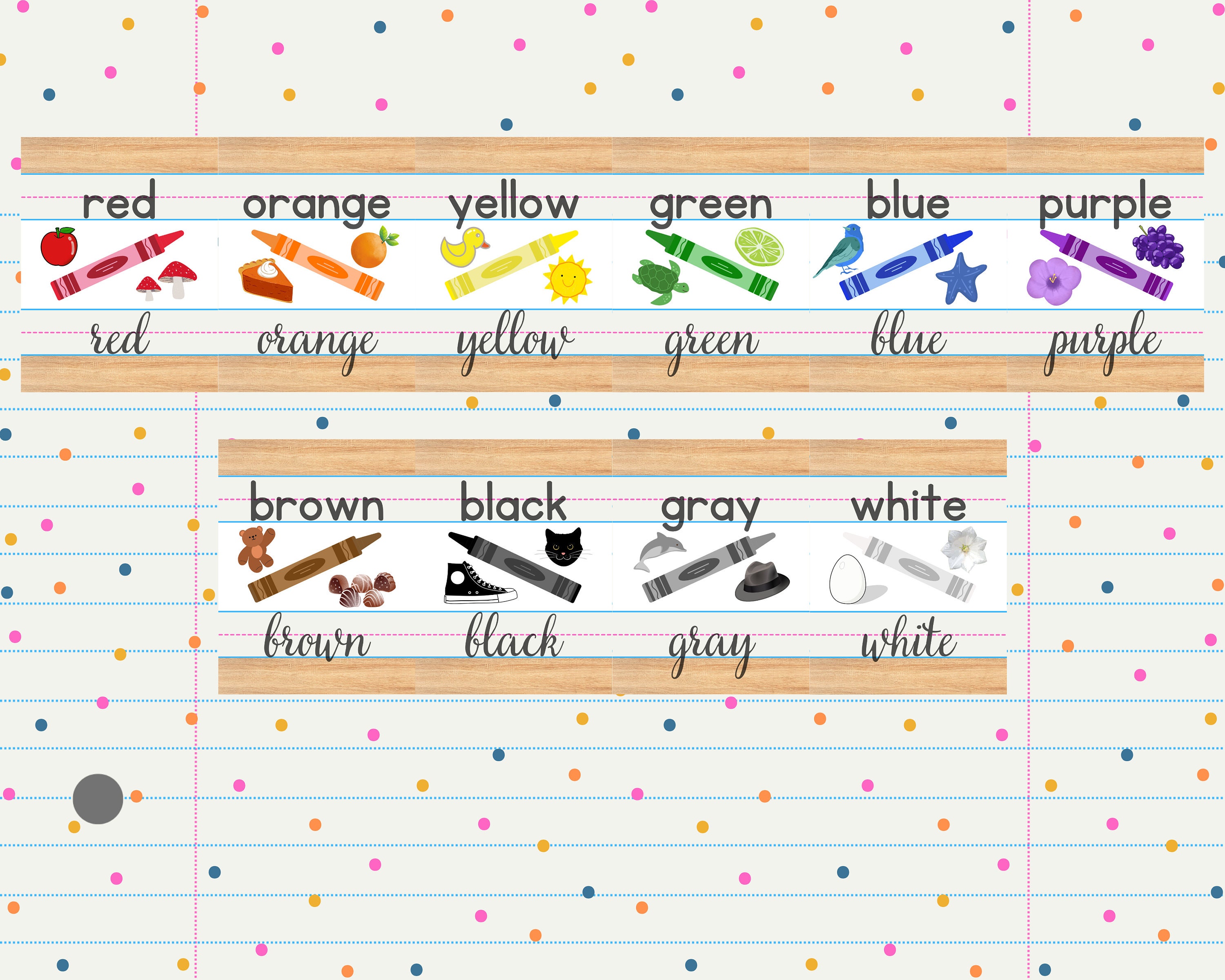 Rainbow Colors Classroom Posters for Preschool, Primary, Homeschool ...