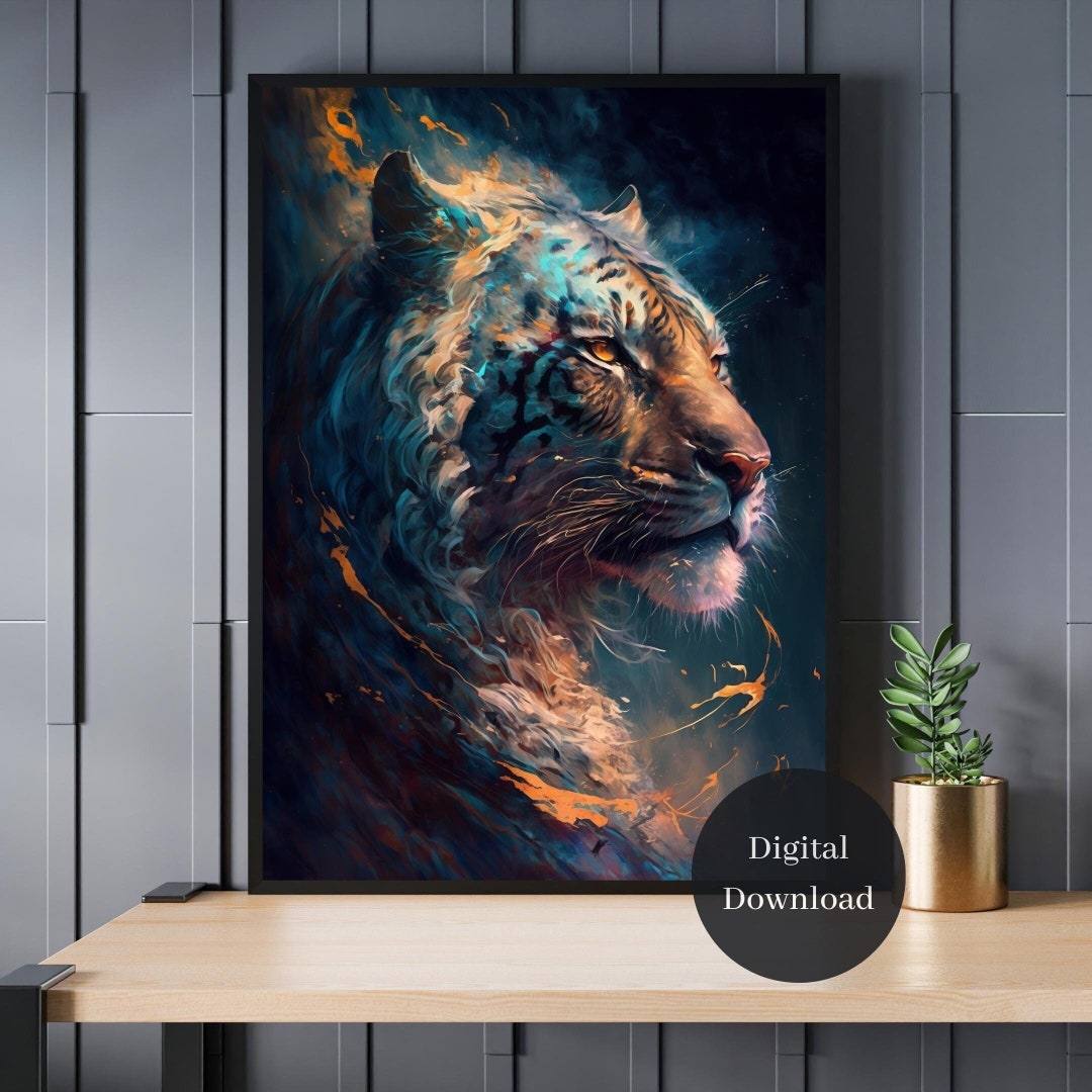Tiger Art Digital Art the Print Tiger Digital Download Non ...