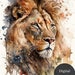 Set of 6 Safari Animals Watercolor Paintings Six Animal Watercolor ...