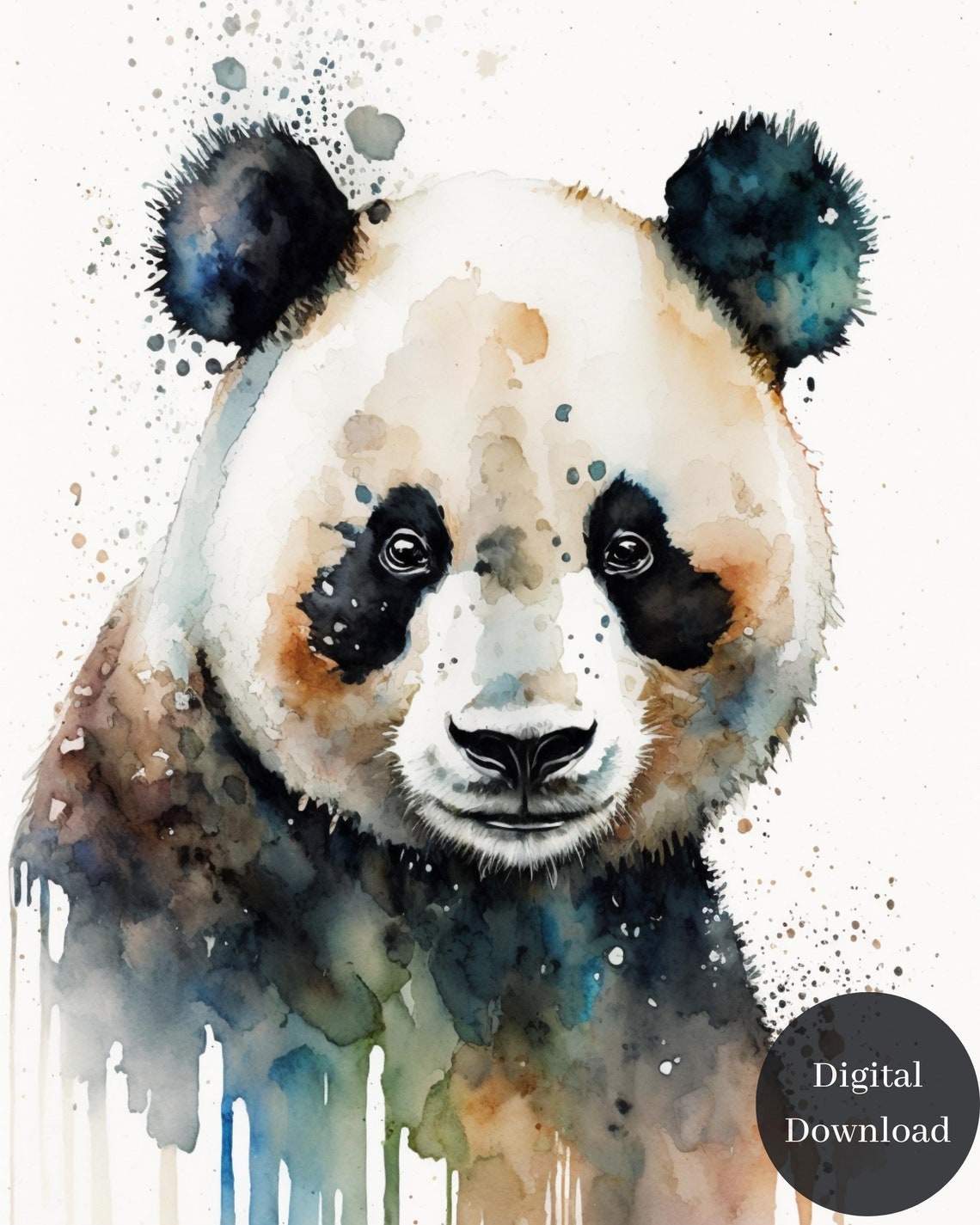 Set of 6 Safari Animals Watercolor Paintings Six Animal Watercolor ...
