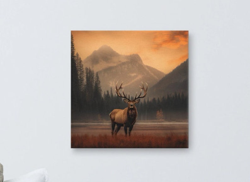 Elk Printable Artwork Digital Downloads Lodge Wildlife - Etsy