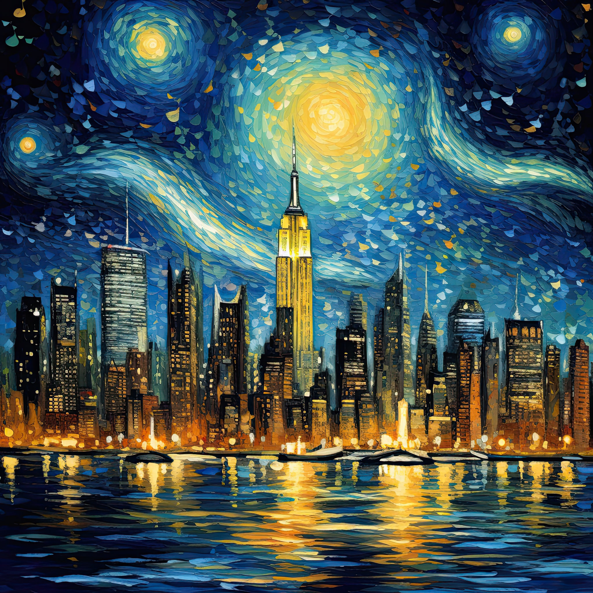 The Starry Night (1889), New York City - Vincent Van Gogh | Digital ...
