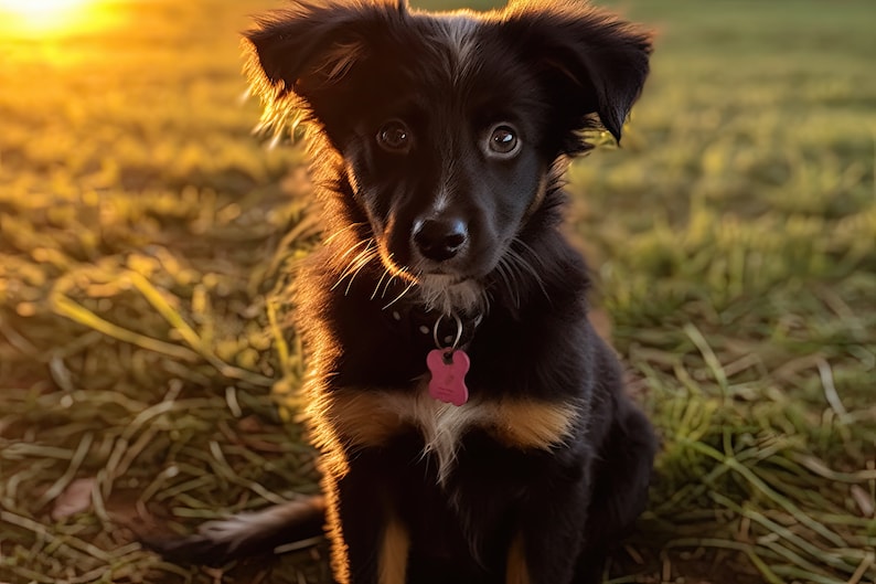 Mini Australian Shepherd Canvas Wall Art - Etsy