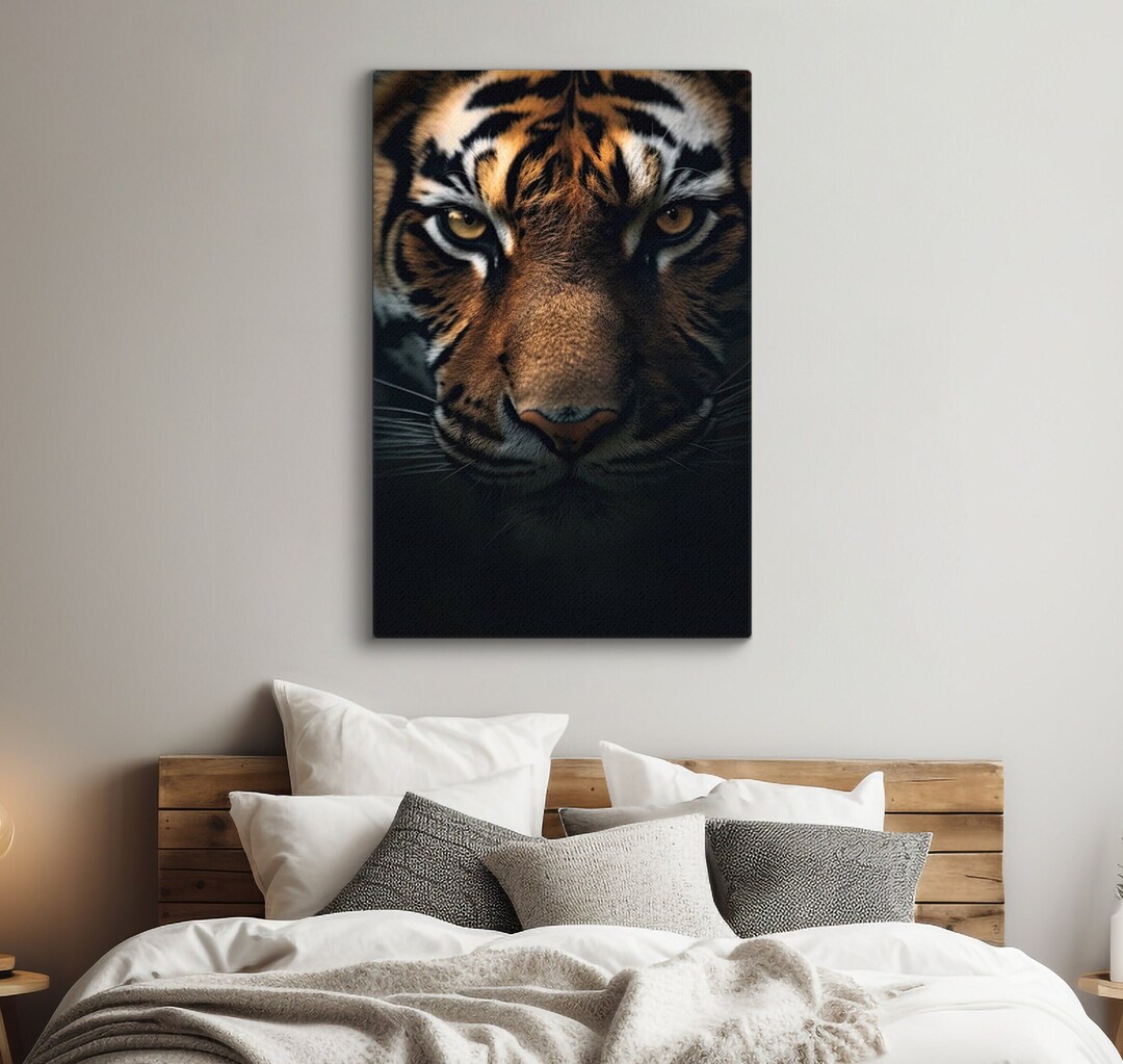 Tiger Closeup Canvas Gallery Wall Art | Tiger Picture, Bokeh, Tiger ...