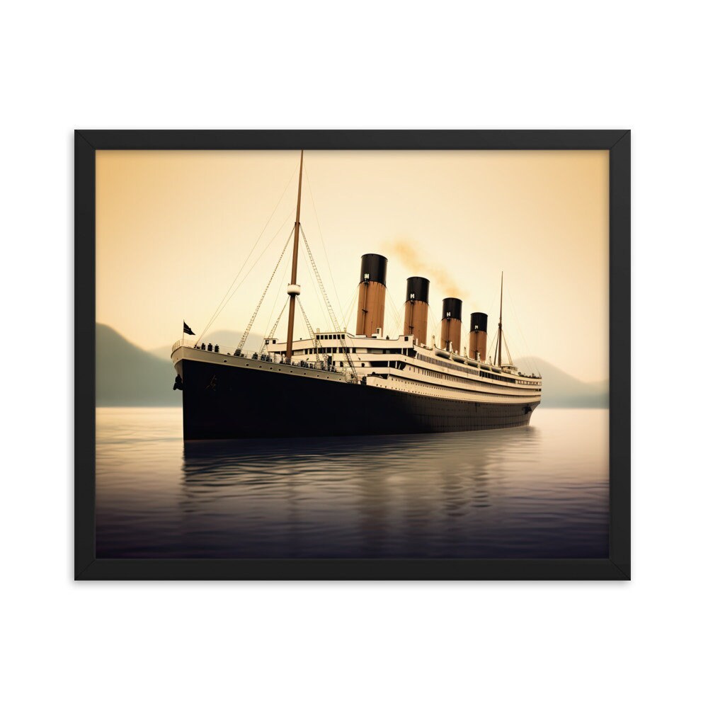 Titanic Commemorative Canvas Art A Historical Timepiece Reproduced the ...