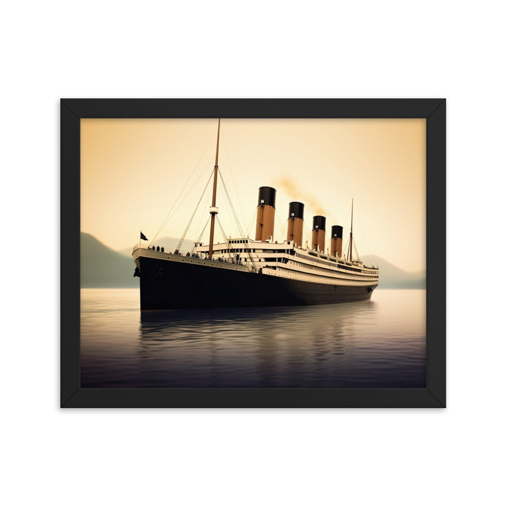 Titanic Commemorative Canvas Art A Historical Timepiece Reproduced the ...