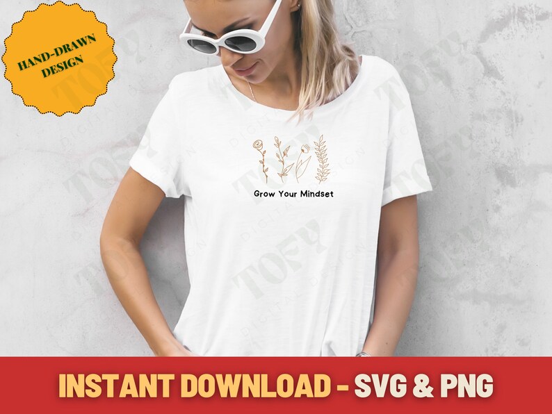 Grow Your Mindset Png Cricut Editable Printable Svg POD Svg Svgs for ...