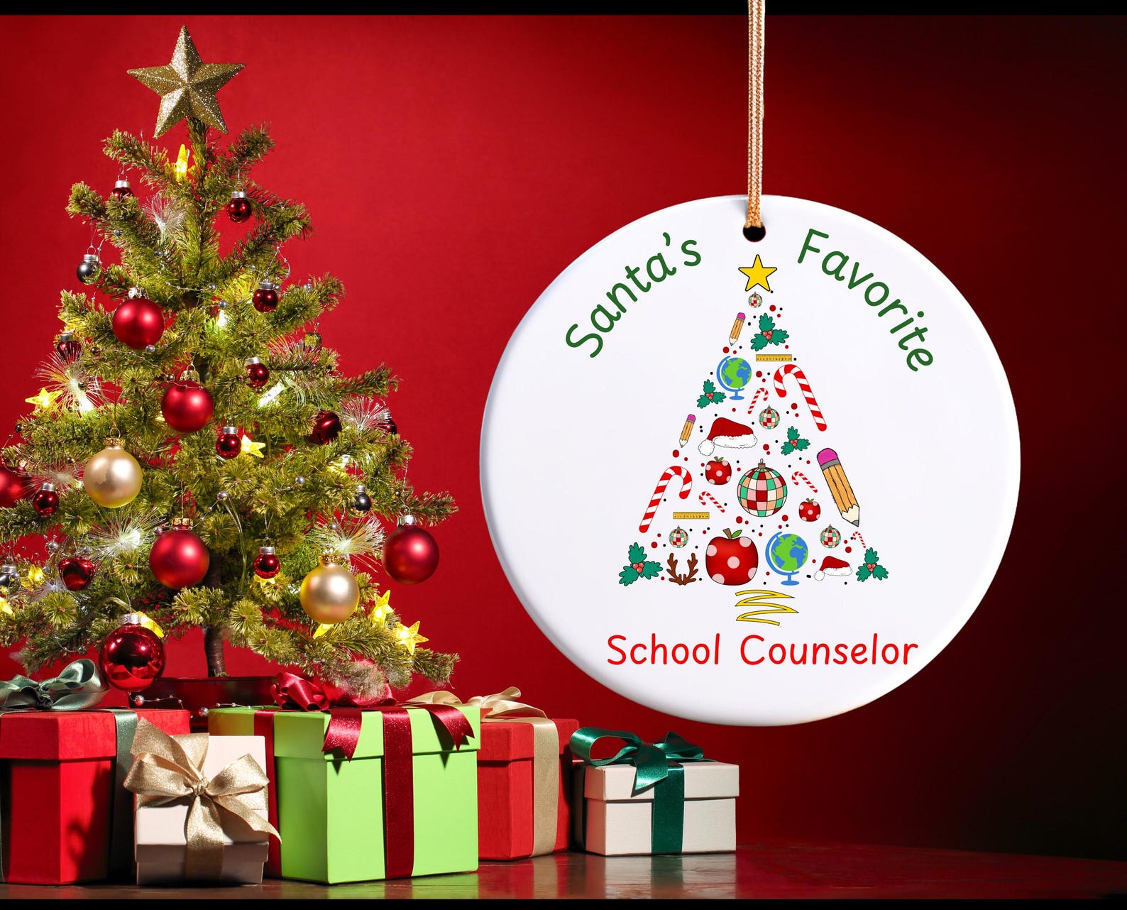 School Counselor Gift as Thank You or Teacher Appreciation, Christmas ...