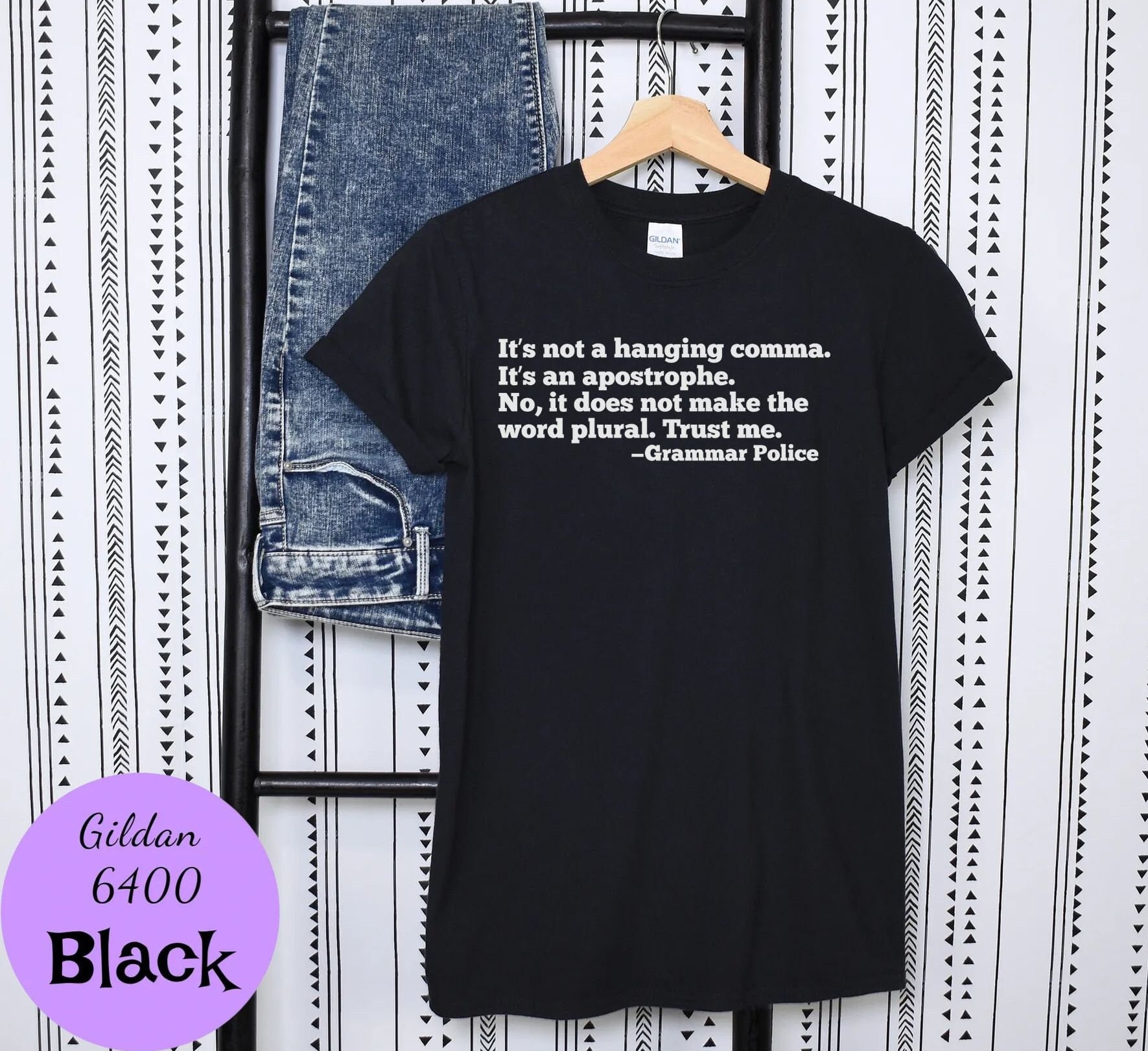 Funny Grammar Shirt Apostrophe Not A Comma T Shirt Funny Teacher ...