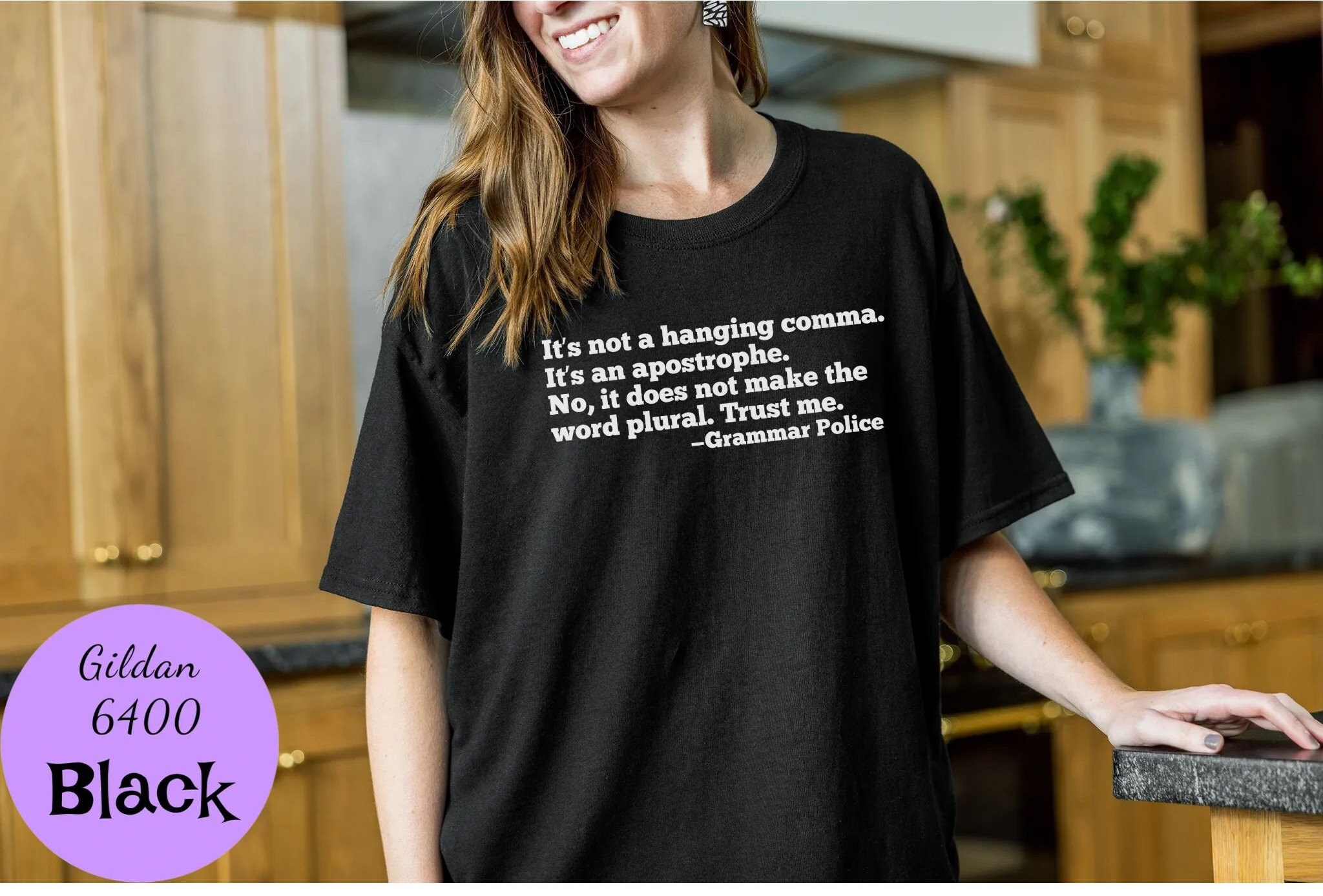 Funny Grammar Shirt Apostrophe Not A Comma T Shirt Funny Teacher ...