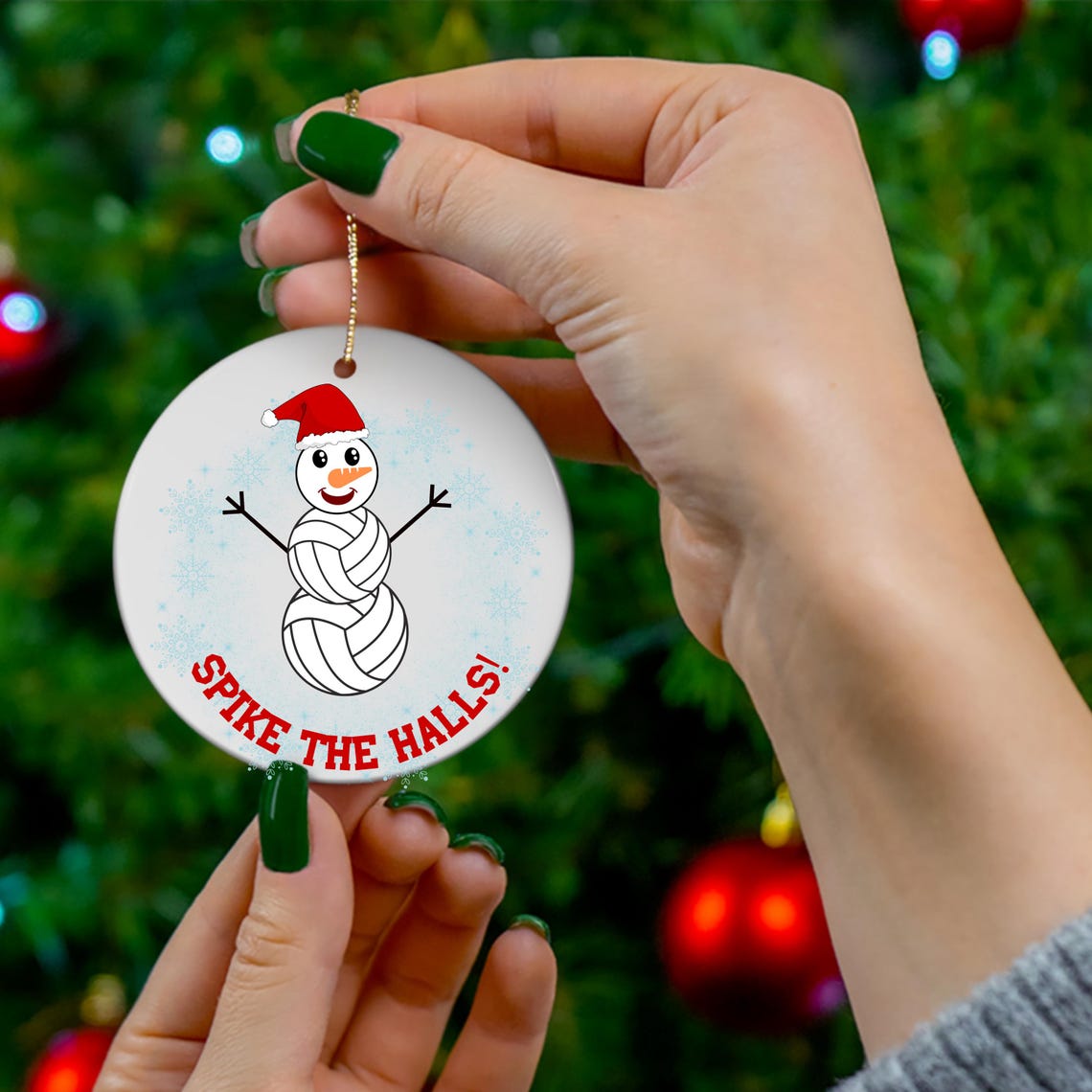 Snowman Ornament for Volleyball Player or Coach as Christmas Gift or ...
