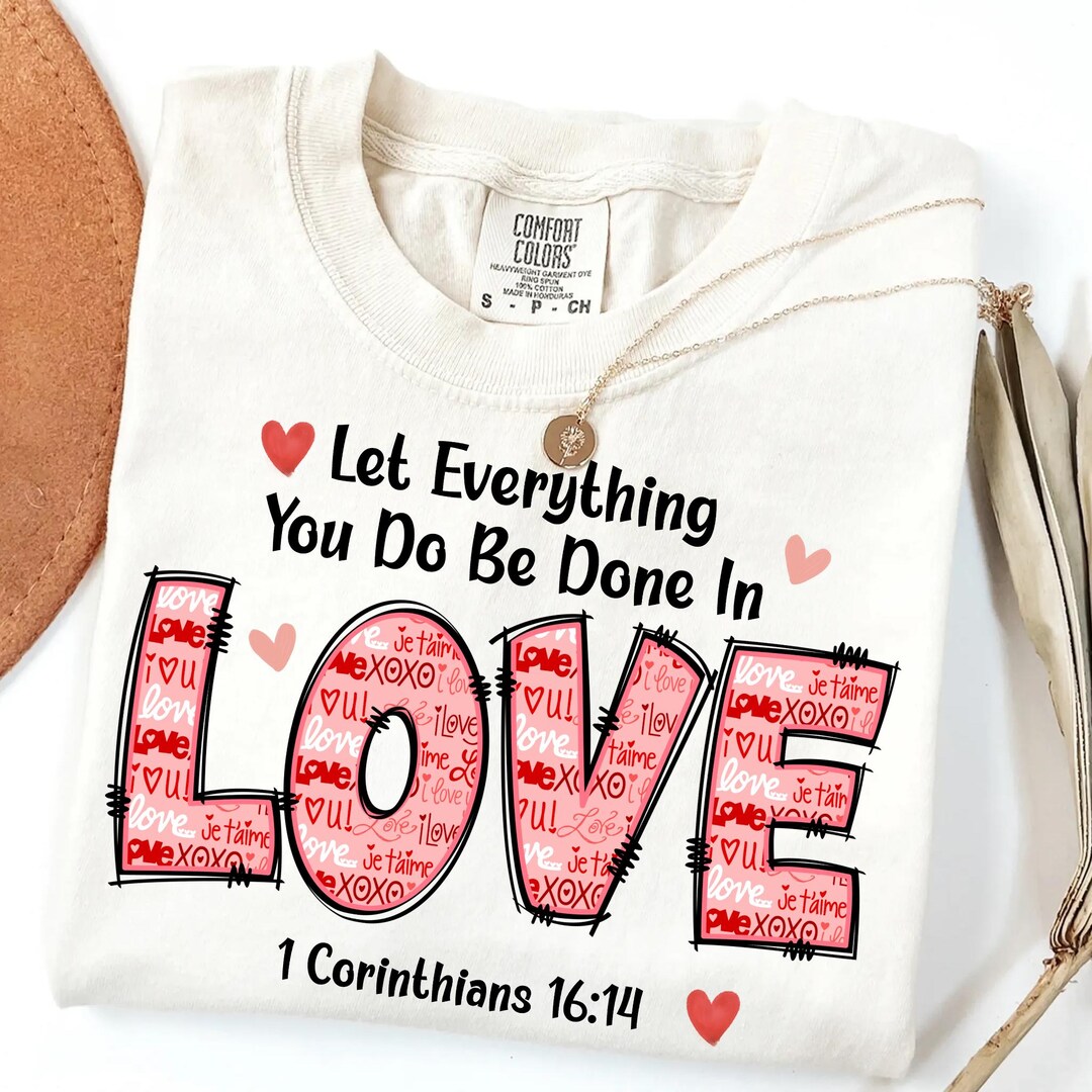 Christian Valentine’s Day Design,bible Verse Shirt,scripture T-shirt ...