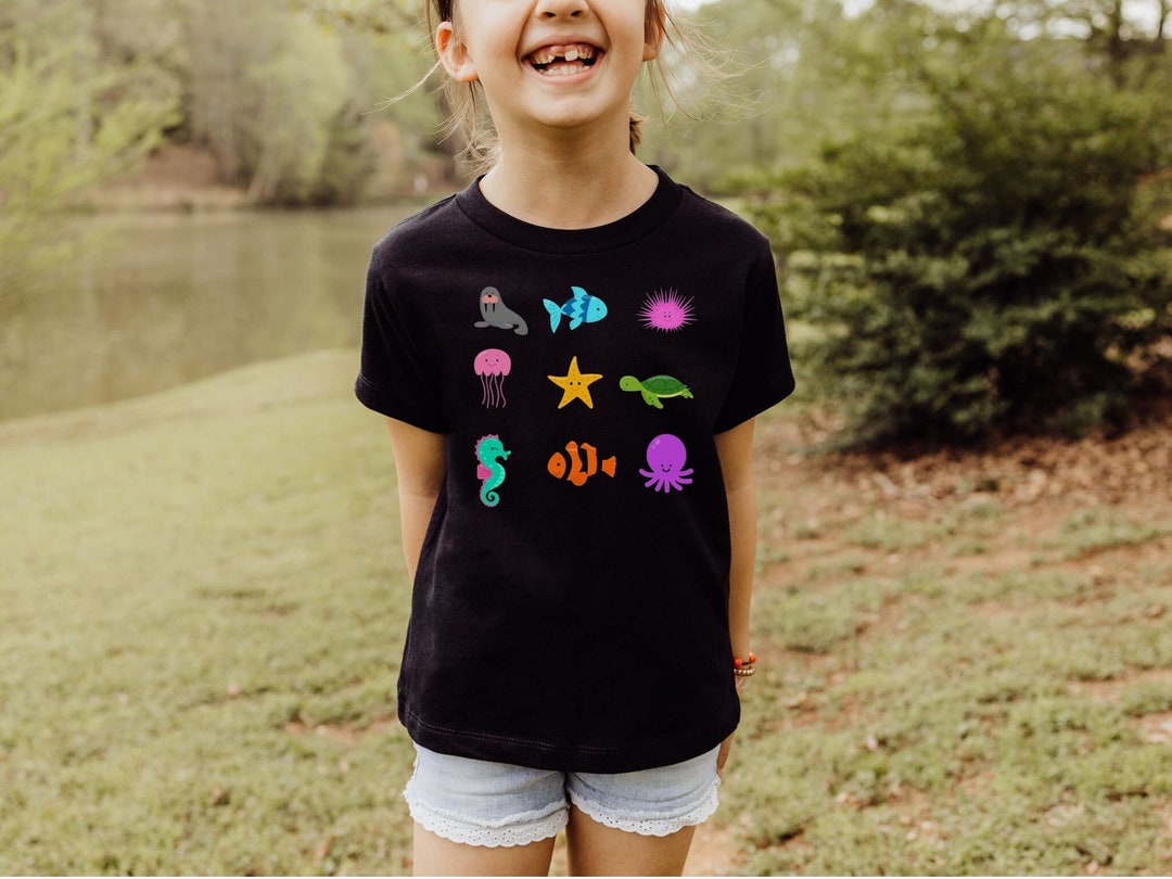 Youth Undersea Animals T-shirt, Ocean Animals Shirt, Kids Animal Lover ...