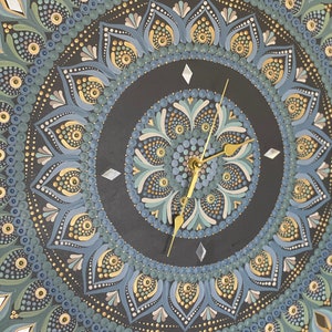 20 Hand-painted Mandala Clock/mandala Dot Art/mandala Painting - Etsy