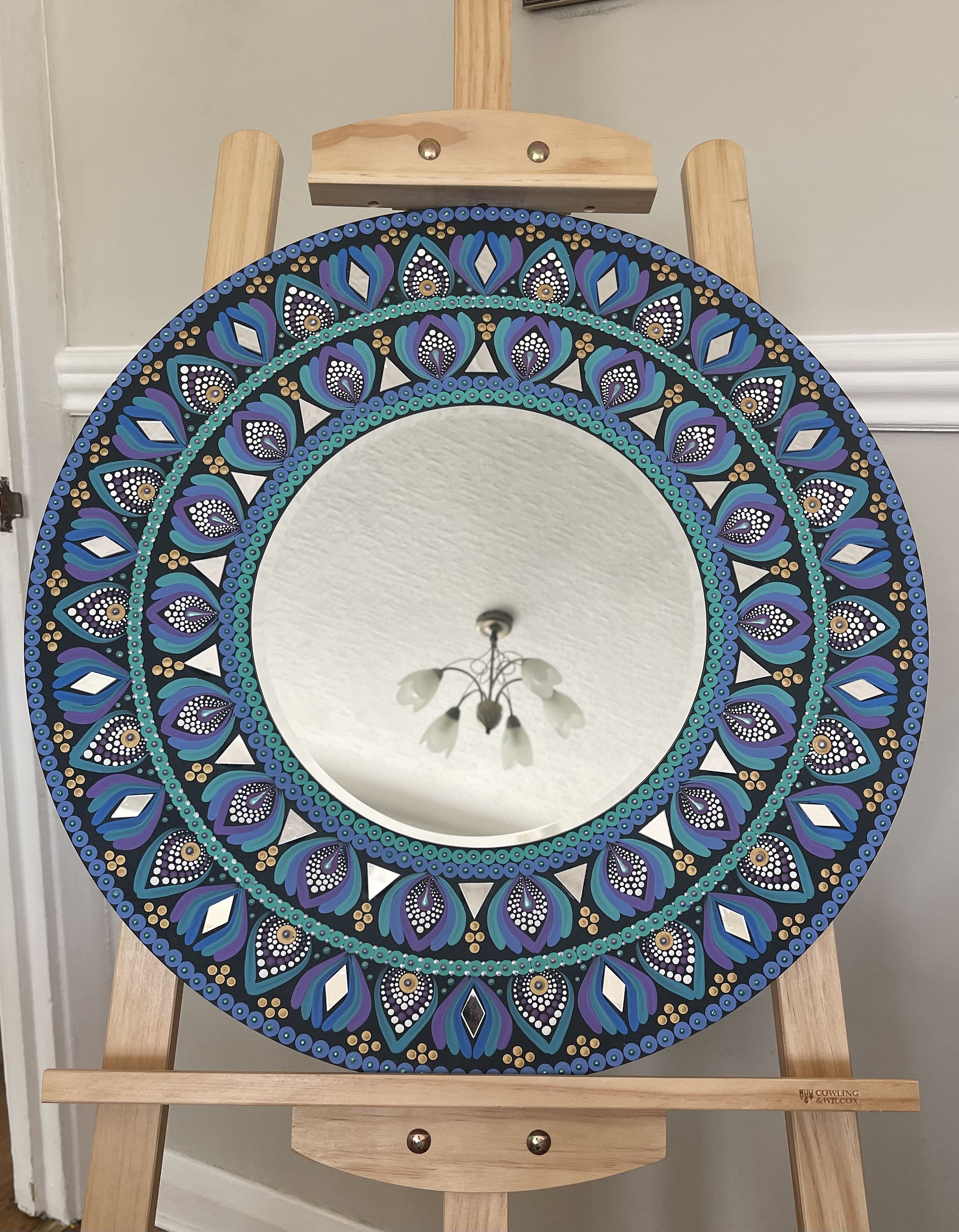 Hand-painted Mandala Art Mirror/mandala Dot Art - Etsy