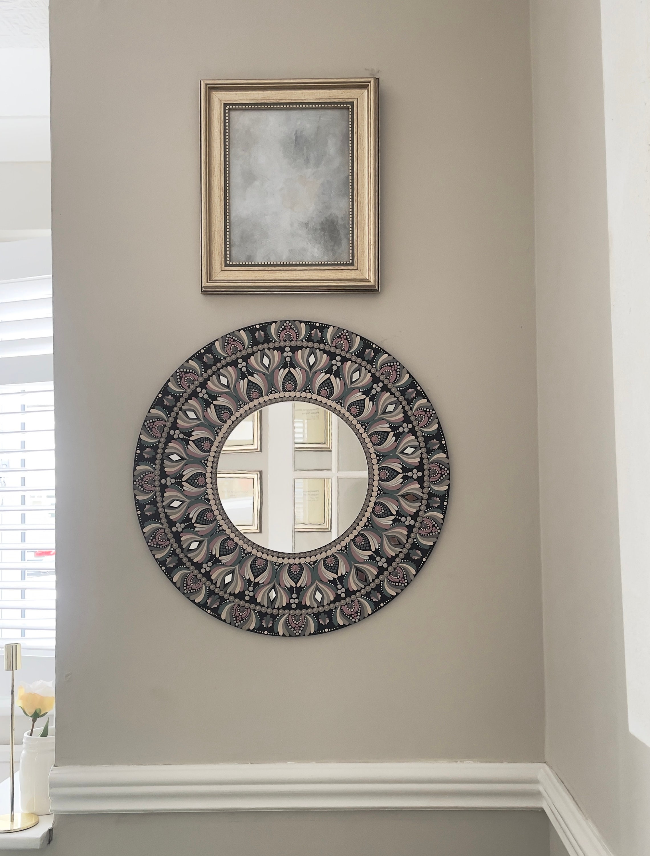 Hand-painted Mandala Mirror/mandala Art/mandala Dot Art - Etsy Canada