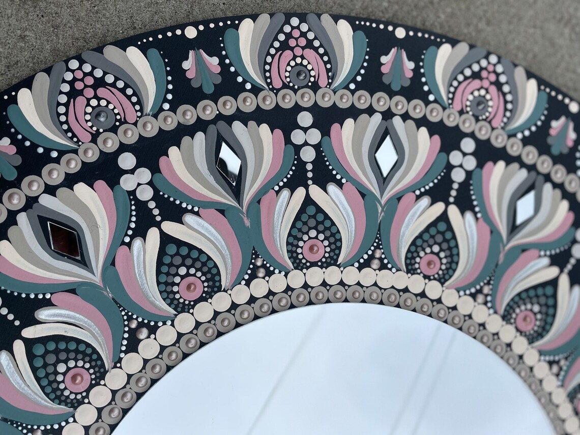 Hand-painted Mandala Mirror/mandala Art/mandala Dot Art - Etsy Canada