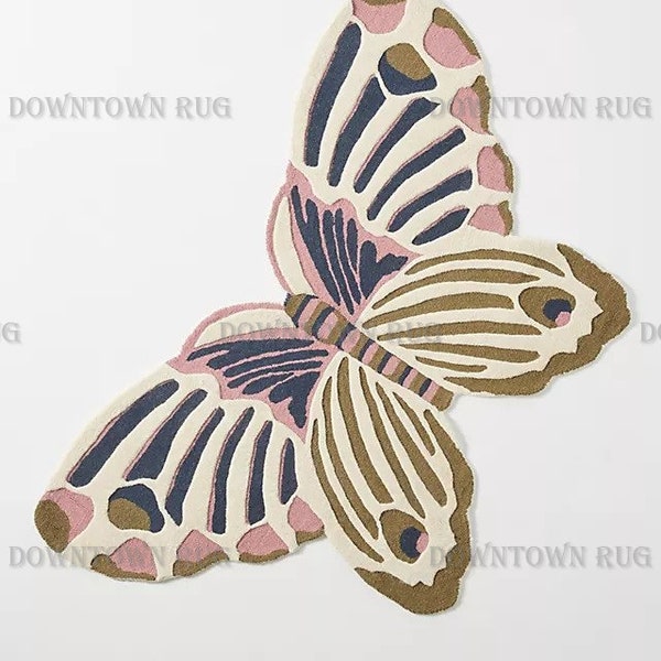 Butterfly Tufted Rug - Etsy
