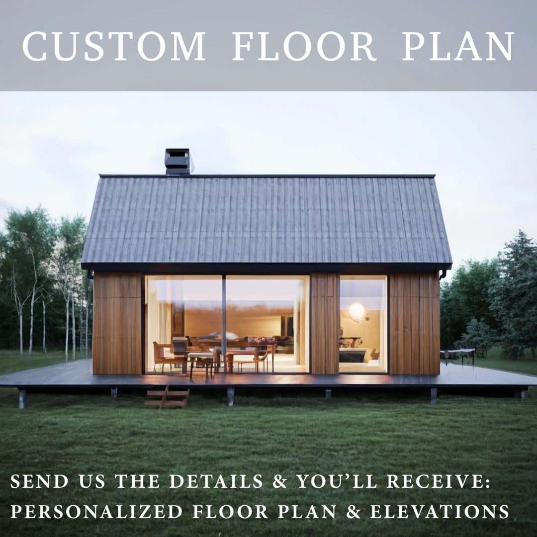 Custom House Floor Plan Design: Modern Farmhouse Blueprint (PDF & DWG ...