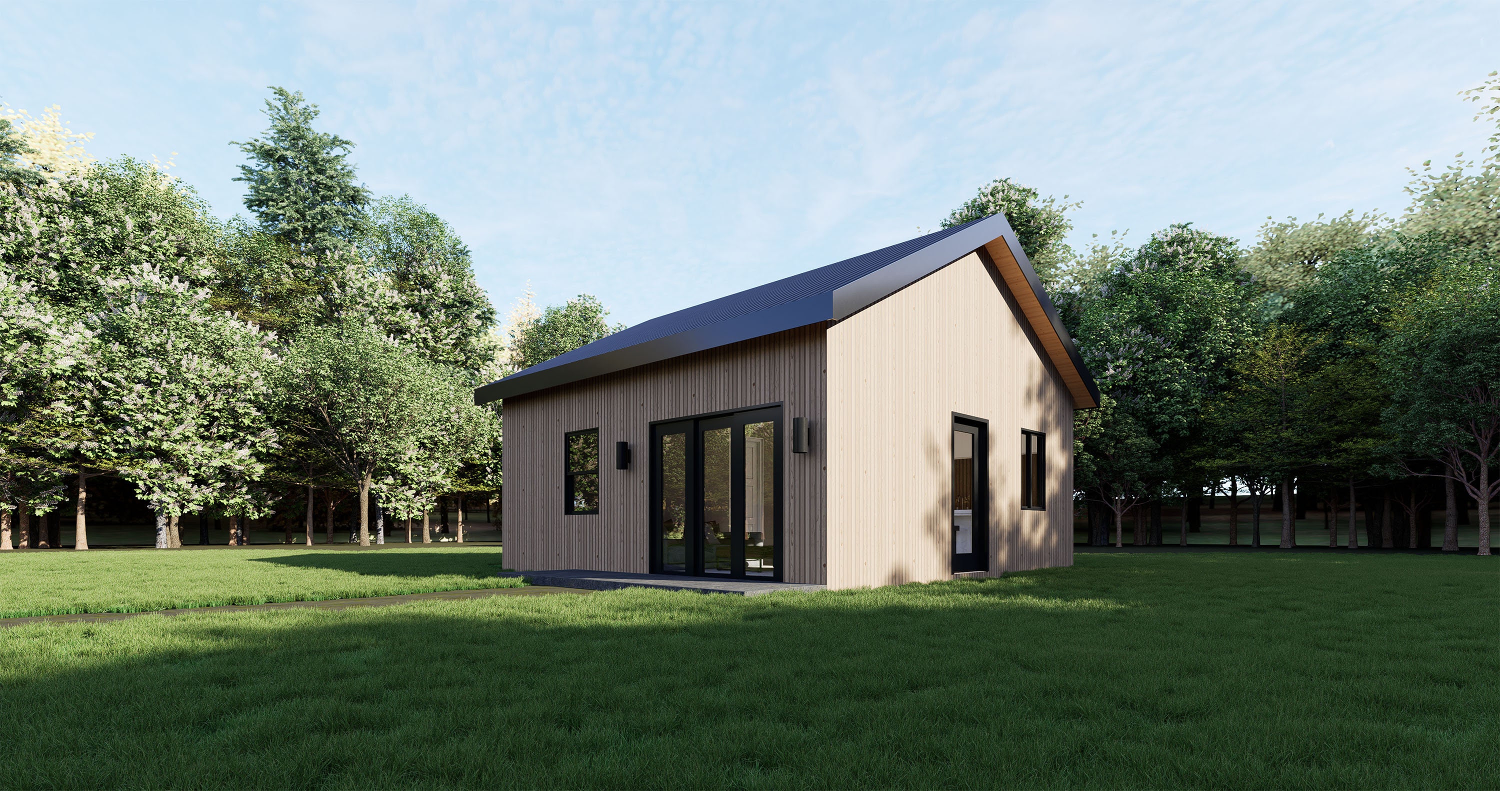 Tiny House Plan | 1 Bed 1 Bath | 576 Sq Ft Small Cabin | 24x24 ADU ...