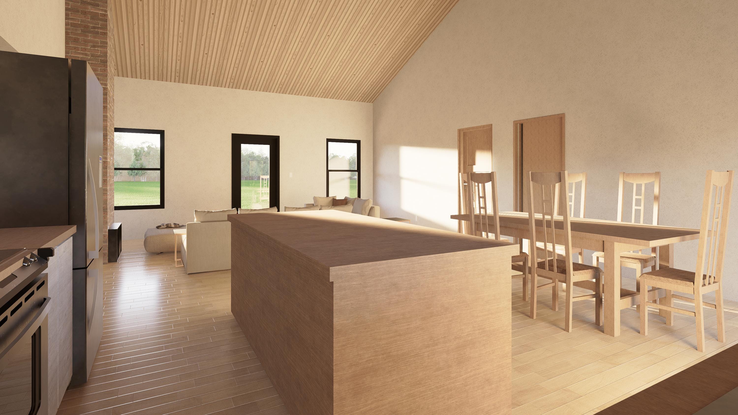 Barndominium, House Plan, 3 Bedroom 2 Bathroom, 1500 Sq Ft, 50x30 Floor ...