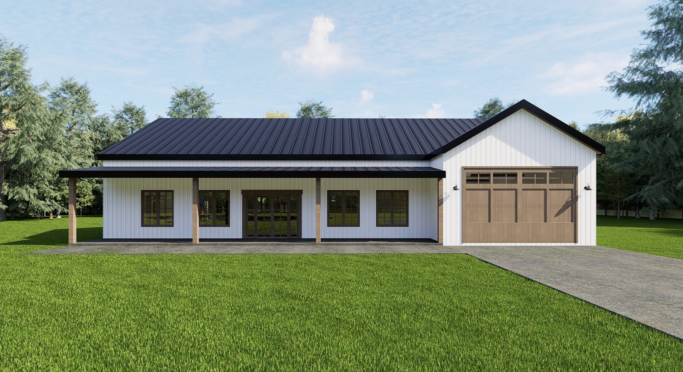 Barndominium House Plan, 3 Bedroom 2 Bathroom With Garage Shop, 3000 Sq ...