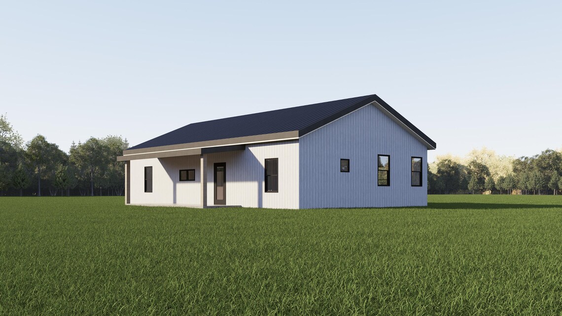 Barndominium, House Plan, 3 Bedroom 2 Bathroom, 1500 Sq Ft, 50x30 Floor ...